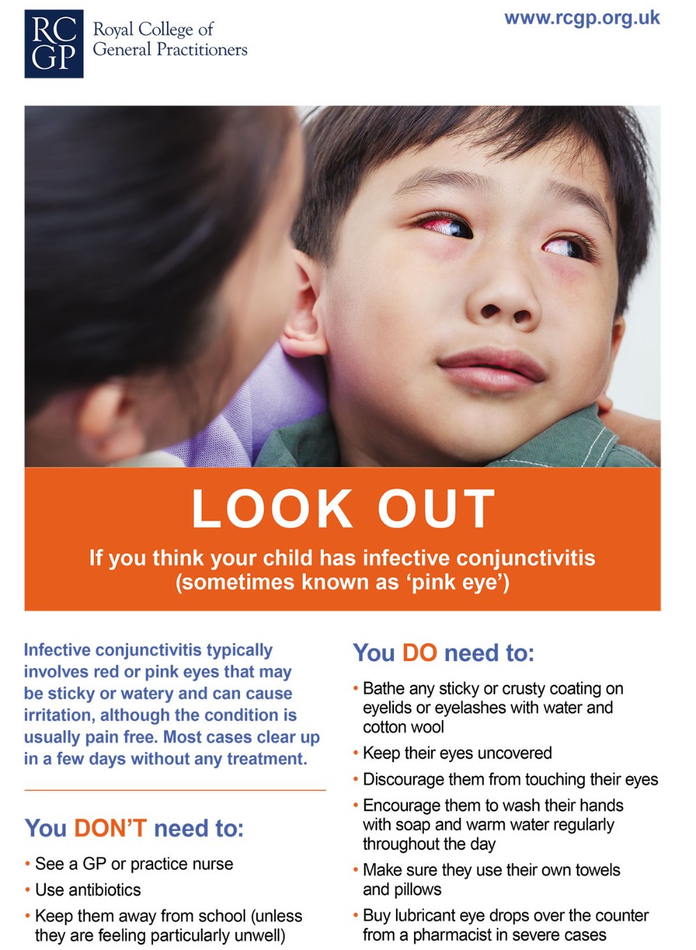 LOOK OUT - If you think your child has infective conjunctivitis ...